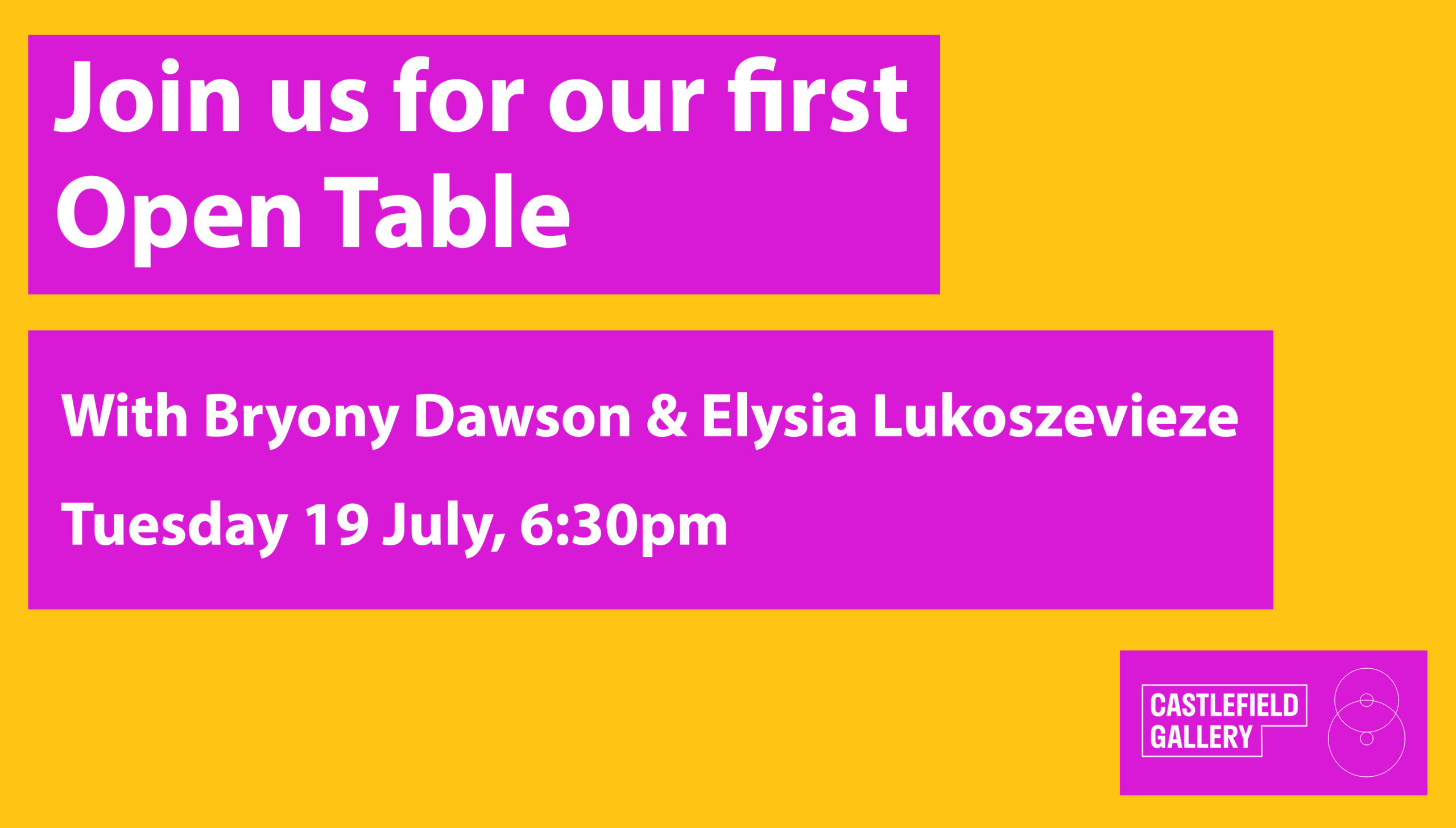 An Open Table - Castlefield Gallery